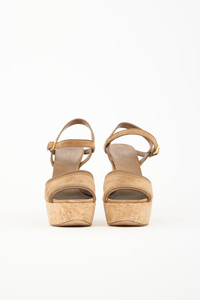 Gucci // Suede & Cork Platform Heels – VSP Consignment