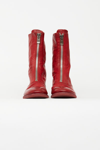 Guidi // Red Leather 310 Ankle Boot – VSP Consignment
