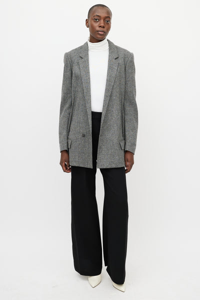 Haider Ackermann // Grey Wool High Low Back Blazer – VSP Consignment