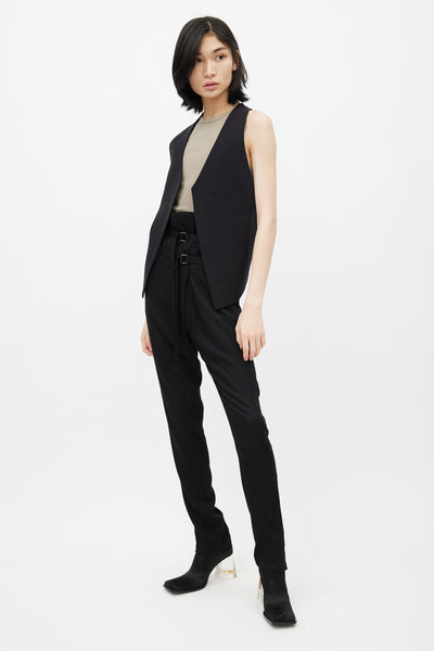 Helmut Lang // Black Open Back Vest – VSP Consignment