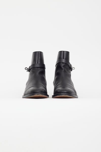 Hermès // Black Leather Fortune Ankle Boot – VSP Consignment