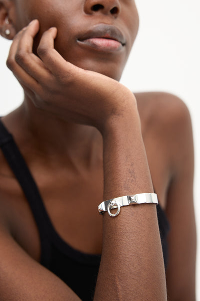 Hermès // Sterling Silver Collier De Chien Small Bracelet – VSP Consignment