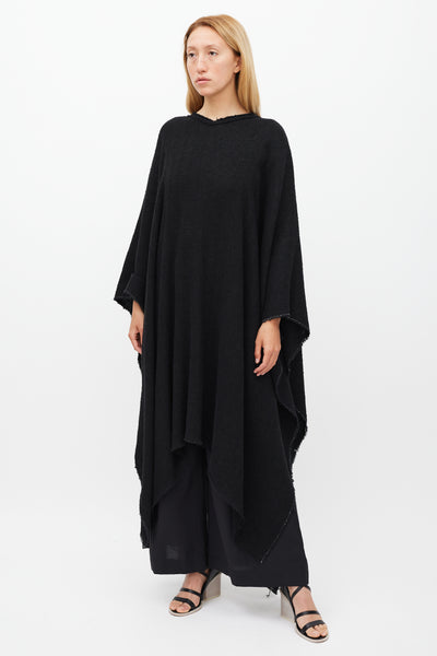 Isabel Marant // Black Linen Raw Edge Cape – VSP Consignment