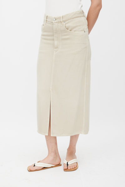 Isabel Marant Étoile // Beige Slit Maxi Skirt – VSP Consignment