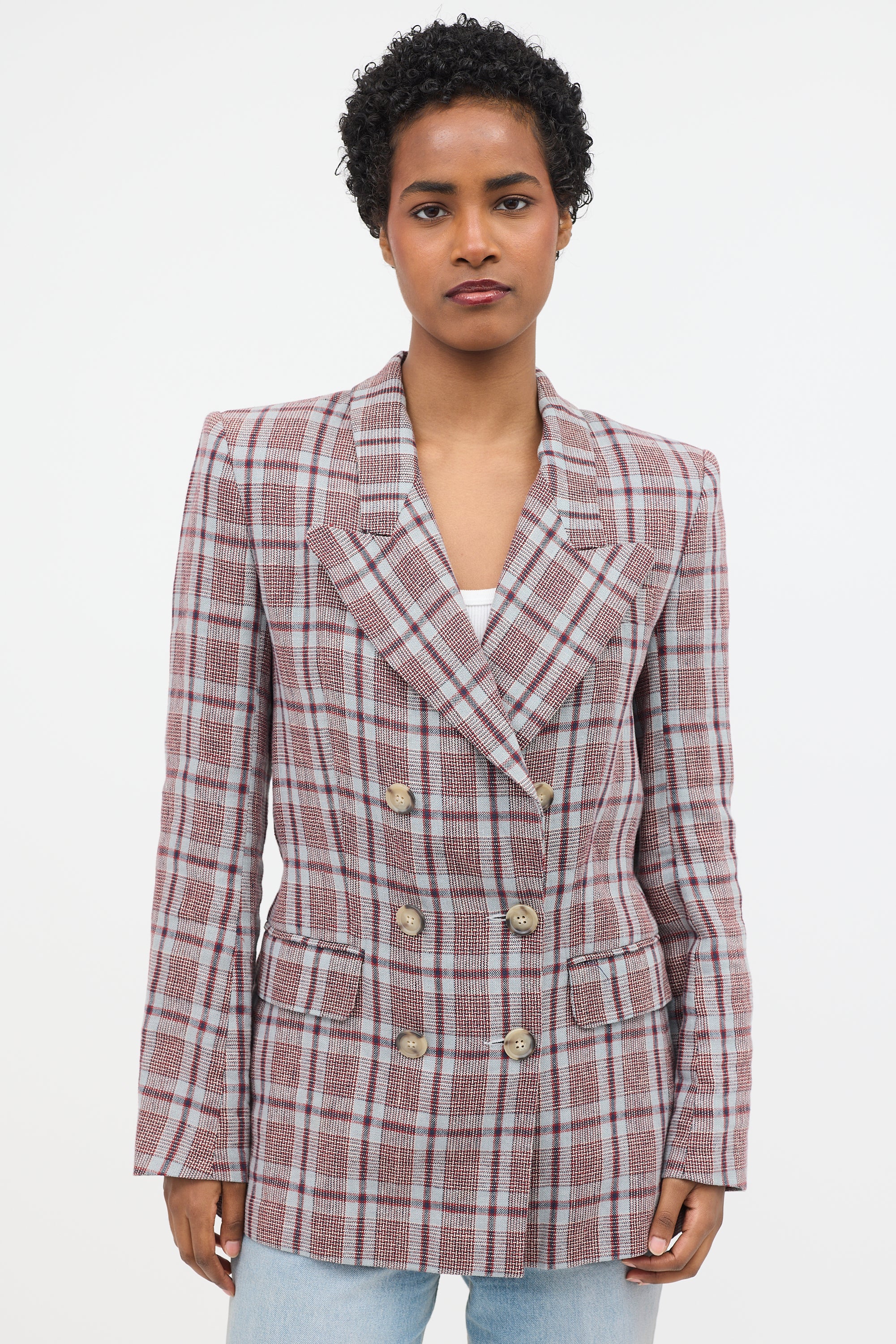 Isabel Marant Étoile // Linen Laney Check Blazer – VSP Consignment
