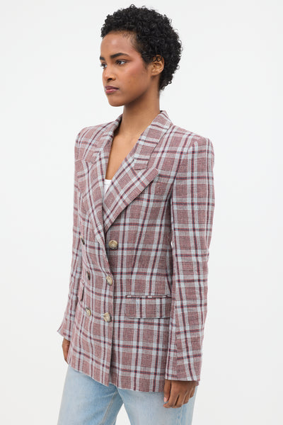 Isabel Marant Étoile // Linen Laney Check Blazer – VSP Consignment