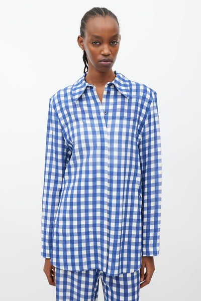 Jacquemus // Le Splash Blue & White Gingham Co-Ord Set – VSP Consignment
