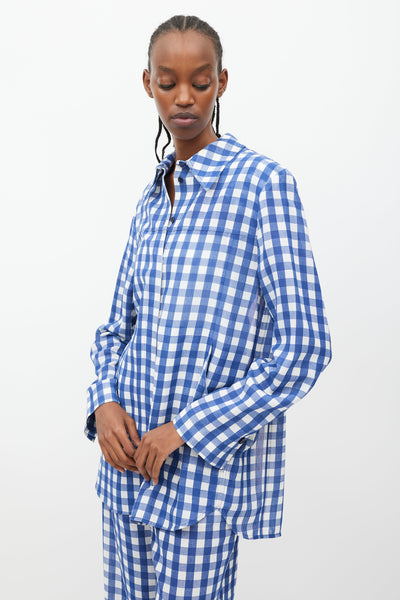 Jacquemus // Le Splash Blue & White Gingham Co-Ord Set – VSP Consignment