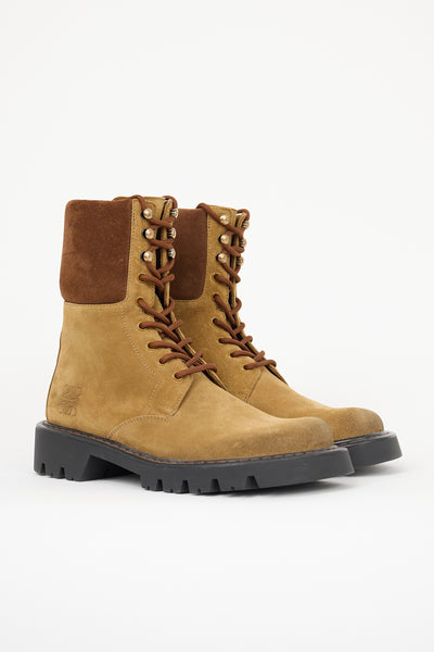 Loewe // Suede Sierra Combat Boot – VSP Consignment