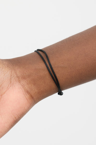 Louis Vuitton // Black & Silver Lockit Braided Bracelet – VSP Consignment