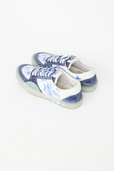 Louis Vuitton // Blue & White Watercolour Ollie Monogram Sneaker – VSP ...