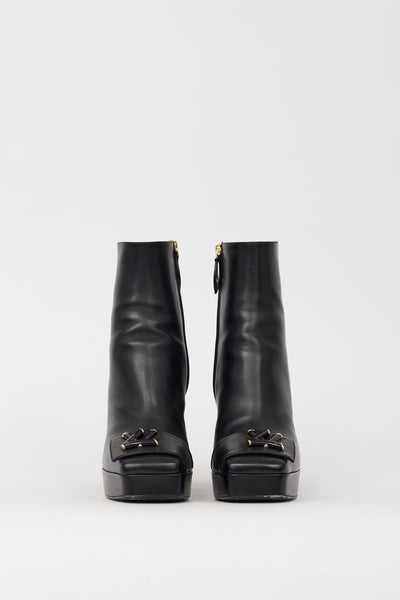 Louis Vuitton // Black Leather Shake Platform Boot – VSP Consignment