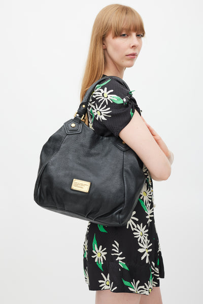 Marc Jacobs // Black & Gold Leather Francesca Bag – VSP Consignment