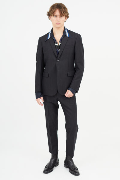 Marni // Grey Wool & Mohair Blazer – VSP Consignment