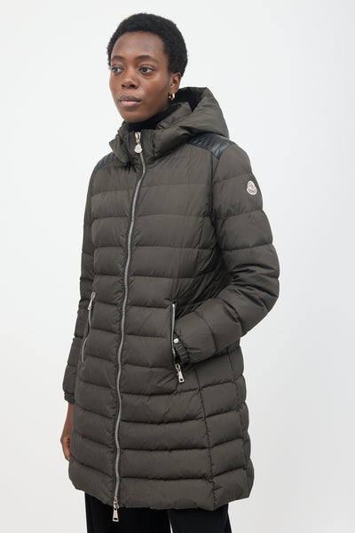 Moncler // Down Talev Leather Trimmed Coat – VSP Consignment