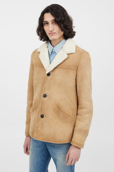 Prada // Beige Shearling Jacket – VSP Consignment