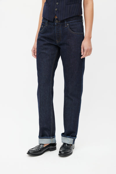 Prada // Navy Selvedge Straight Leg Denim Jeans – VSP Consignment