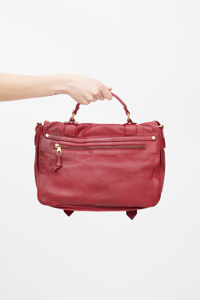Proenza Schouler // Red Leather Medium PS1 Satchel Bag – VSP Consignment