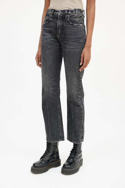 R13 // Black Washed Courtney Slim Jean – VSP Consignment