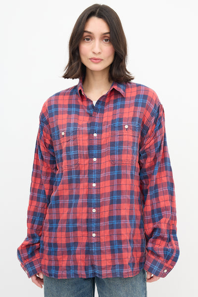 R13 // Plaid Rolled-Up Sleeve Shirt – VSP Consignment