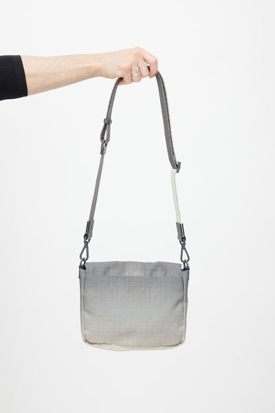 Fendi // Grey & Cream Gradient Baguette Messenger Bag – VSP Consignment