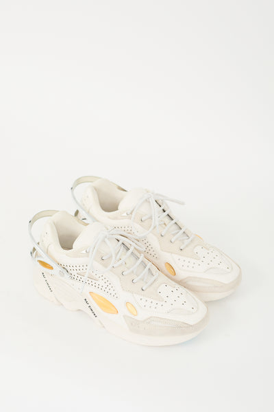 Raf Simons // White & Multi Leather Cylon-21 Sneaker – VSP Consignment