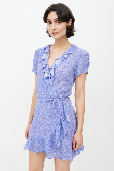 Réalisation Par // Purple Silk Floral Wrap Dress – VSP Consignment