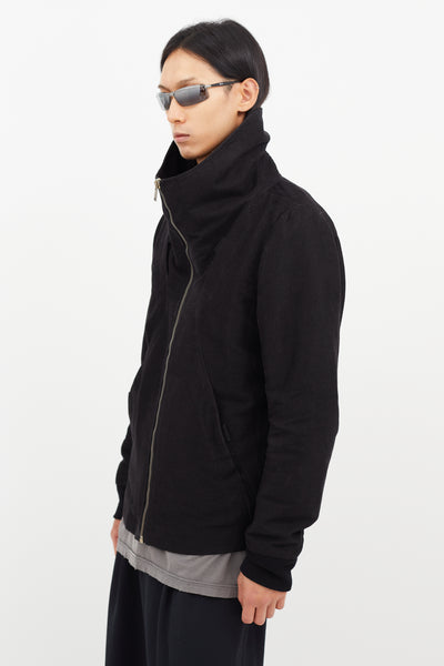 Rick Owens // Black Cowl Jacket – VSP Consignment