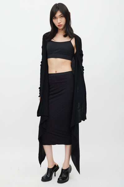 Rick Owens // FW 2006 Dustulator Black Knit Open Cardigan – VSP Consignment