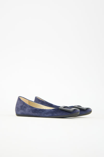 Roger Vivier // Suede Gommette Ballet Flat – VSP Consignment