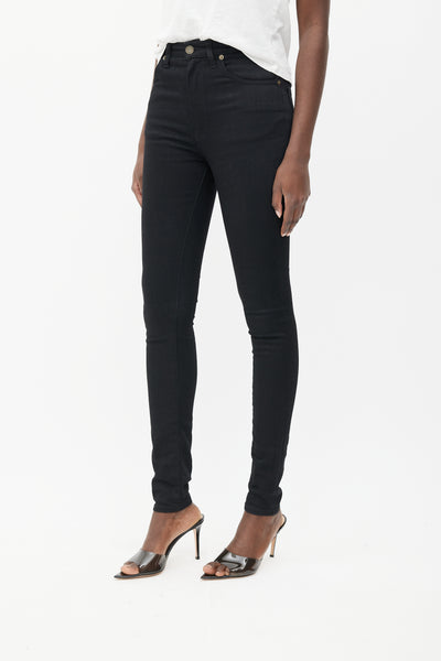 Saint Laurent // Black High Rise Slim Jeans – VSP Consignment