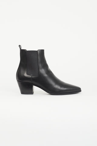 Saint Laurent // Black Leather Rock Chelsea Boot – VSP Consignment