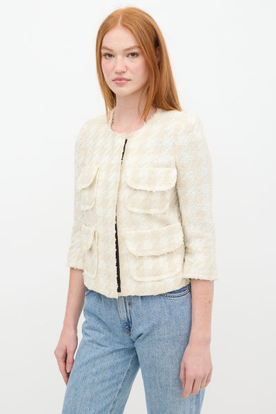 Smythe // Cream Tweed Four Pocket Jacket – VSP Consignment