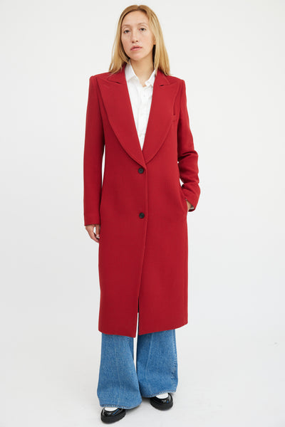 Smythe // Red Wool Coat – VSP Consignment