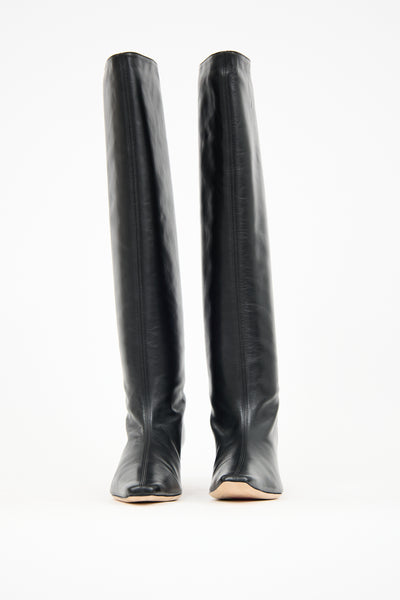 Staud // Black Leather Wally Tall Boot – VSP Consignment