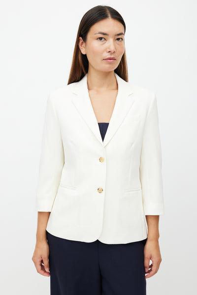 The Row // Cream Wool Blazer – VSP Consignment