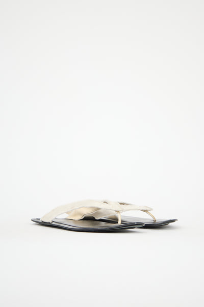 The Row // Satin Fray Sandal – VSP Consignment