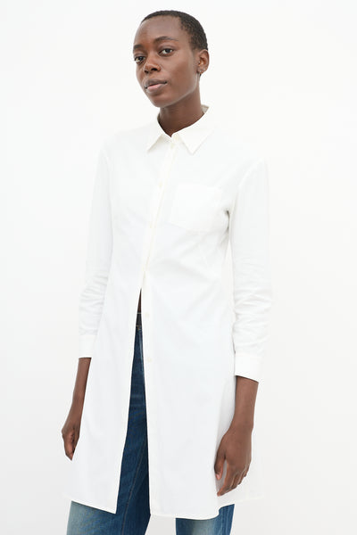 The Row // Long Button Up Shirt – VSP Consignment