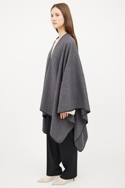 The Row // Wool & Leather Cape – VSP Consignment