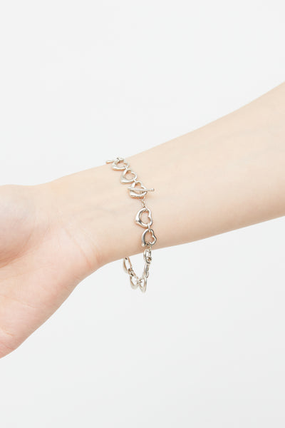 Tiffany & Co. // X Elsa Peretti Sterling Silver Open Heart Link ...