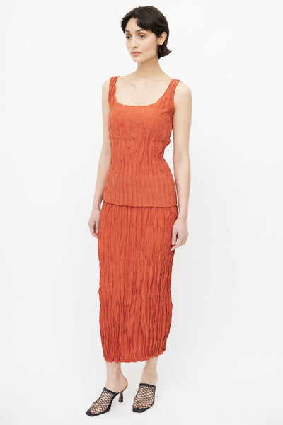 Totême // Rust Silk Crinkle Effect Set – VSP Consignment
