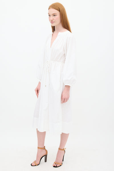 Ulla Johnson // White Cotton Floral Embroidered Judithe Dress – VSP ...