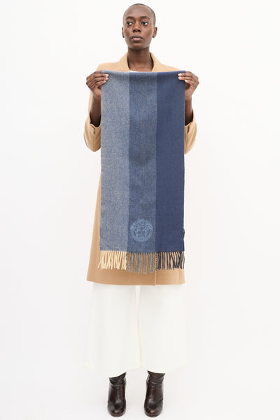 Versace // Striped Fringe Scarf – VSP Consignment