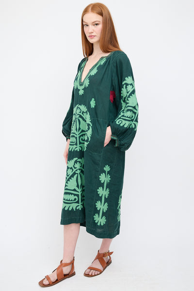 Vita Kin // Green Floral Patch Applique Dress – VSP Consignment