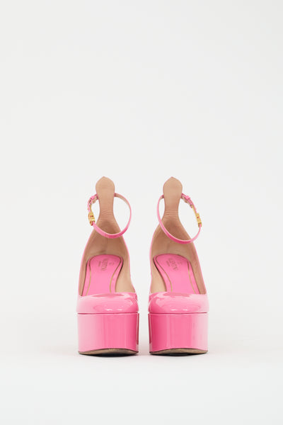 Valentino // Pink Patent Leather Tan-Go VLogo Platform Heel – VSP ...
