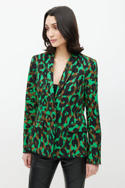 Versace // Green & Multicolour Camo Blazer – VSP Consignment