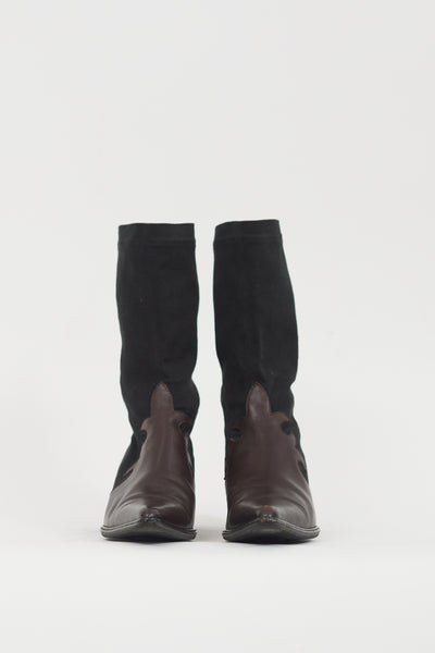 Walter Steiger // Black & Brown Leather Western Boot – VSP Consignment