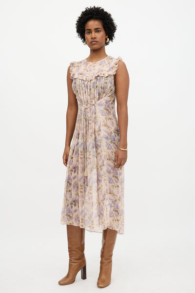 Zimmermann // Floral Stranded Bib Dress – VSP Consignment