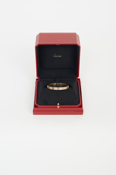 Cartier // 18K Yellow Gold Love Pavé Diamond Bracelet – VSP Consignment