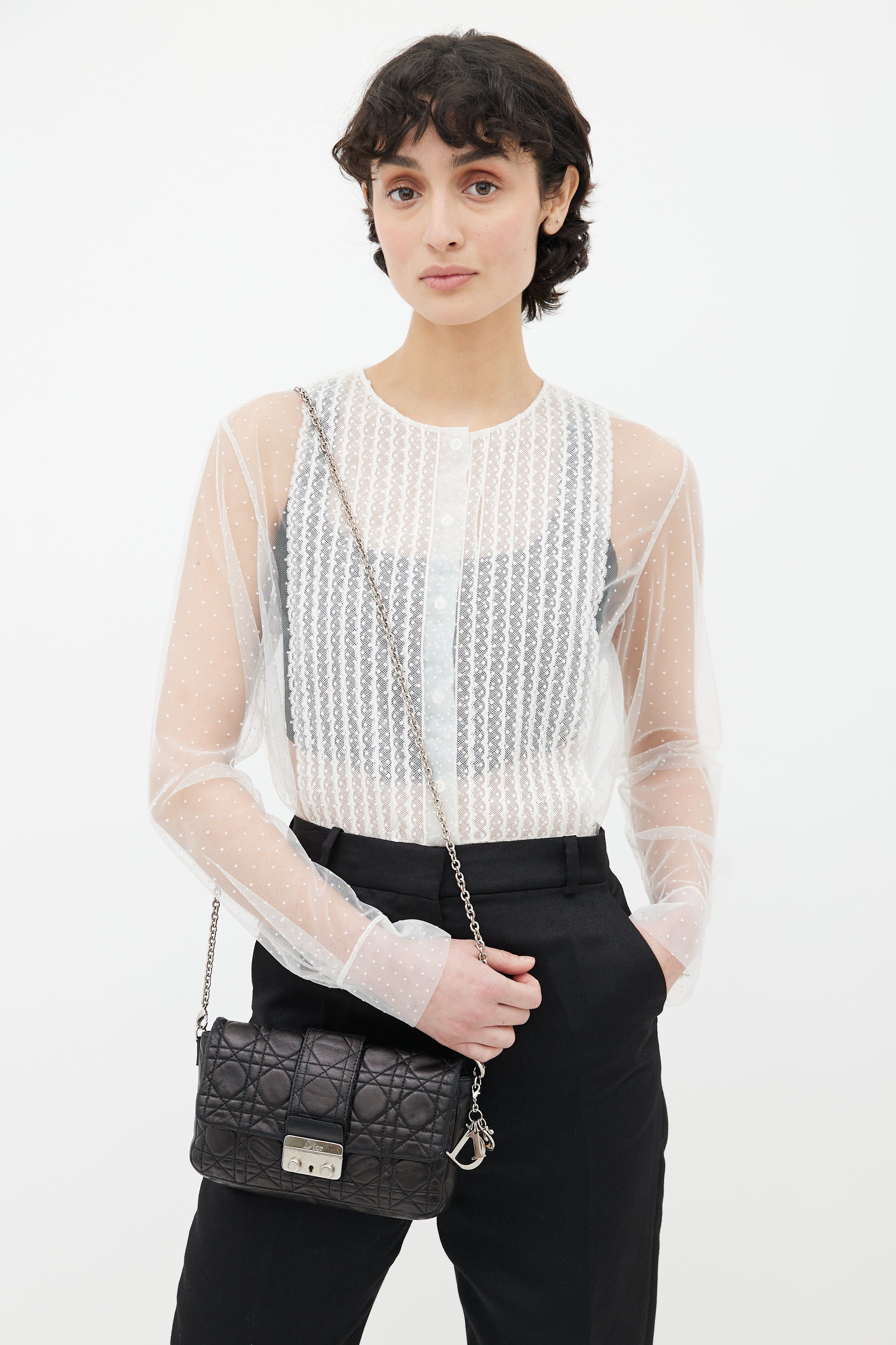 Dior // Black Miss Dior New Lock Cannage Shoulder Bag – VSP Consignment